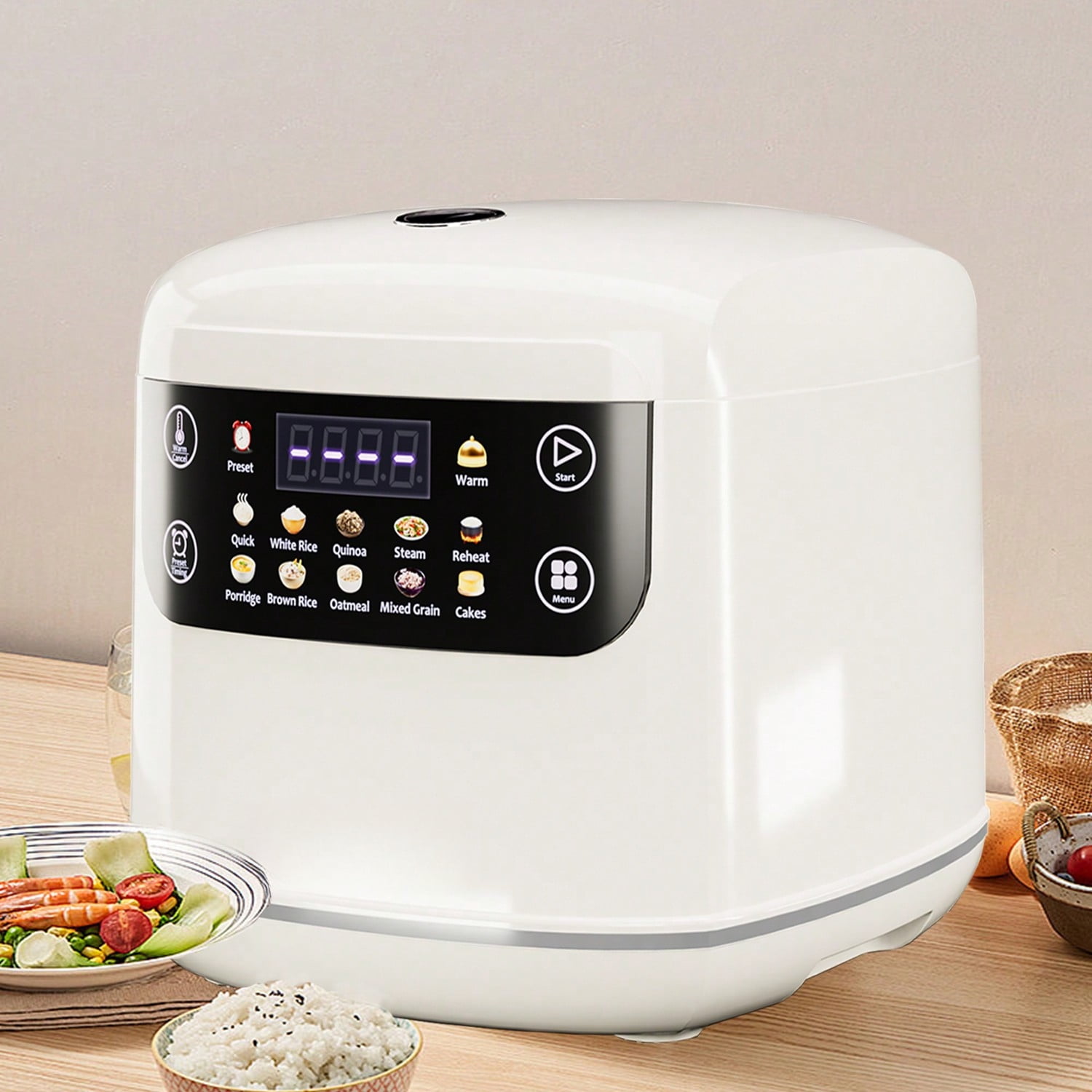 2.1Qt Rice Cooker, 12-In-1 Electric Rice Cooker, Digital Rice Cooker ...