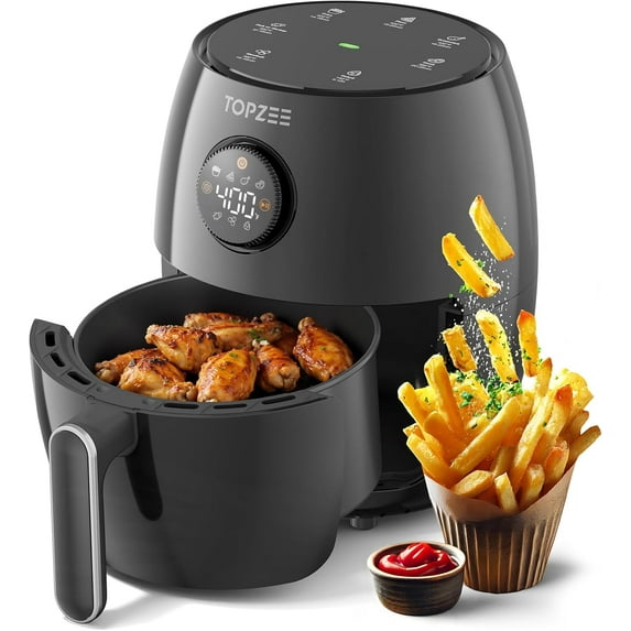 2.1Qt Small Air Fryer - Compact Digital Mini Airfryer with 7-in-1 ...