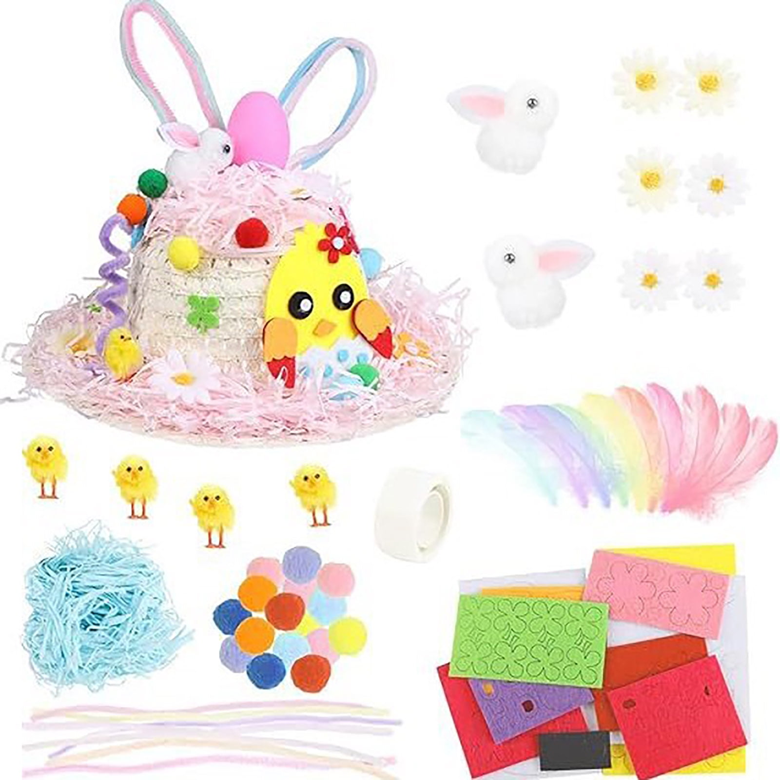 2/1Sets DIY Easter Bonnet Kit Make Your Own Easter Bonnet Hat Art ...