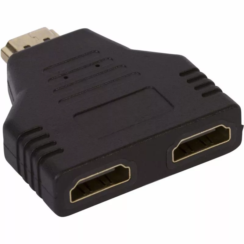 2 - 1X HDMI Male to 2X HDMI Female Y Splitter Switch Adapter Cable ...