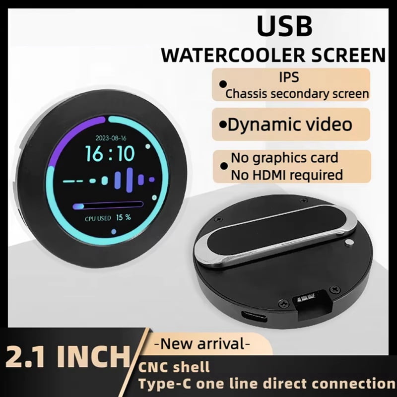 2.1inch CPU/GPU Cooler Round LCD Display, AIO Computer Temp Monitor for ... 2.1inch CPU/GPU Cooler Round LCD Display, AIO Computer Temp Monitor for ...