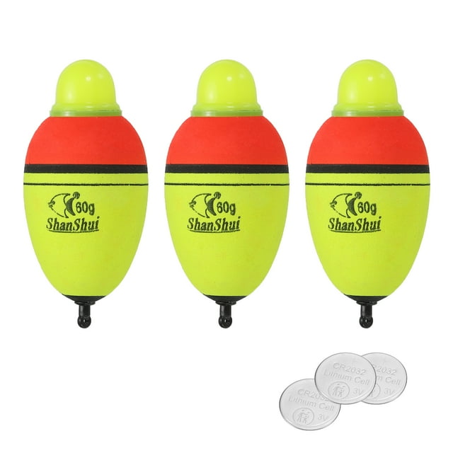 2.1oz Lighted Fishing Slip Bobbers EVA Light Up Fishing Float with ...