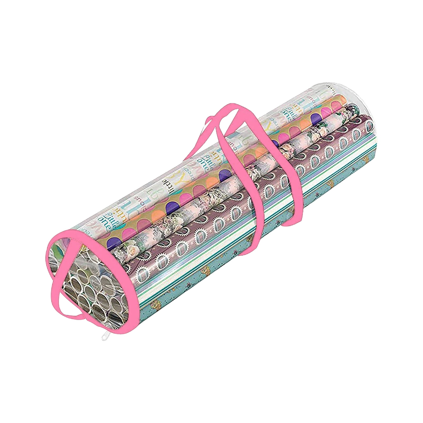 2/1pcs Clear Wrapping Paper Storage Bag, Transparent Zipper Storage Box ...