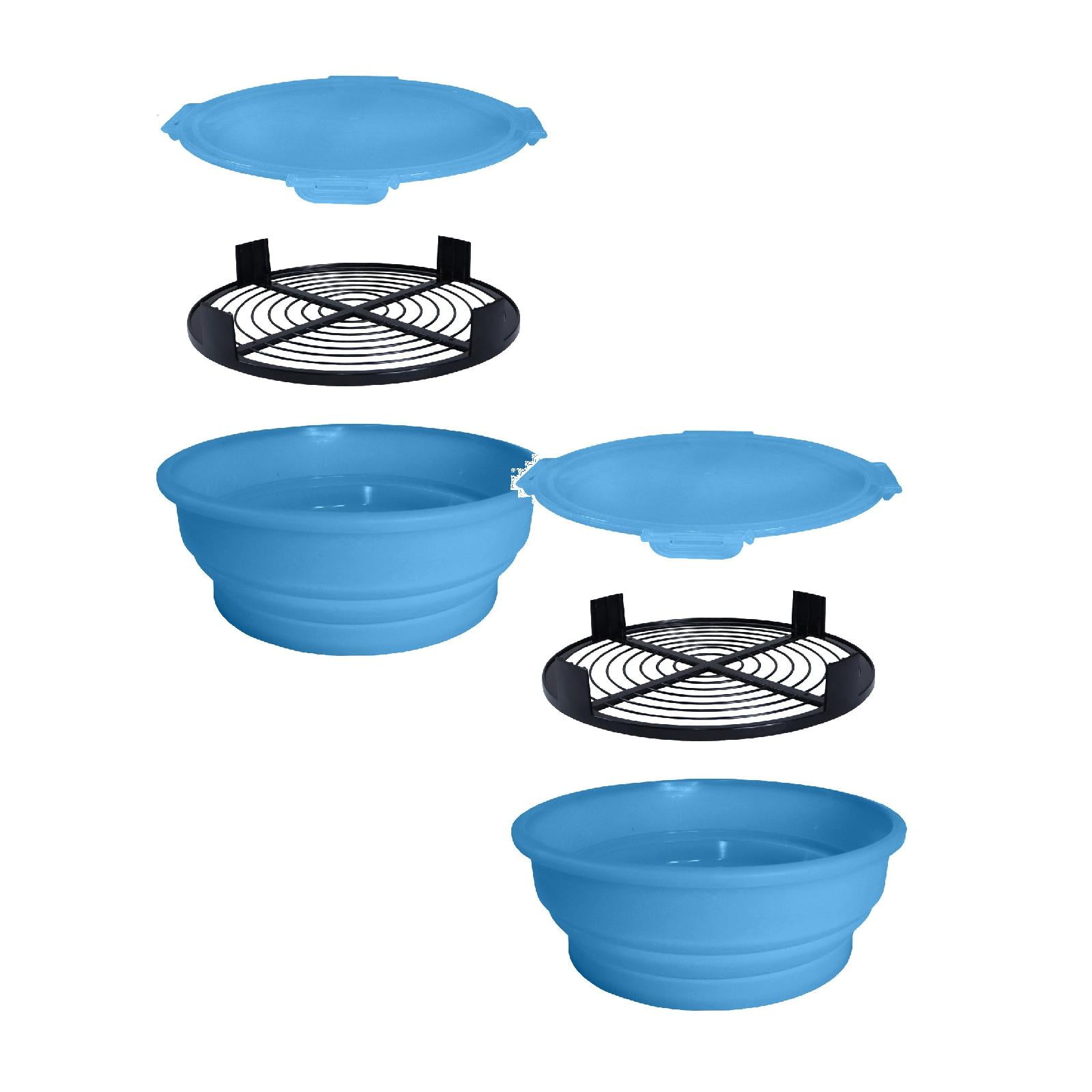 2/1pcs Collapsible Batter Bowl Mess Free Breader Shaker Bowl With Lid ...