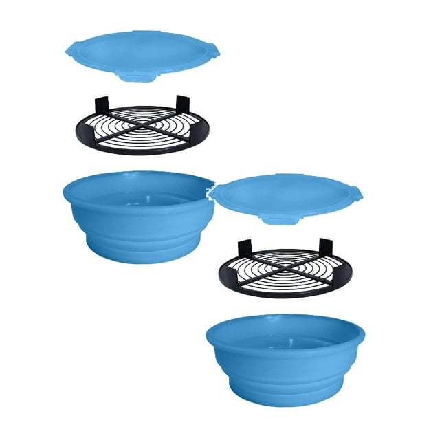 2/1pcs Collapsible Batter Bowl Mess Free Breader Shaker Bowl With Lid ...