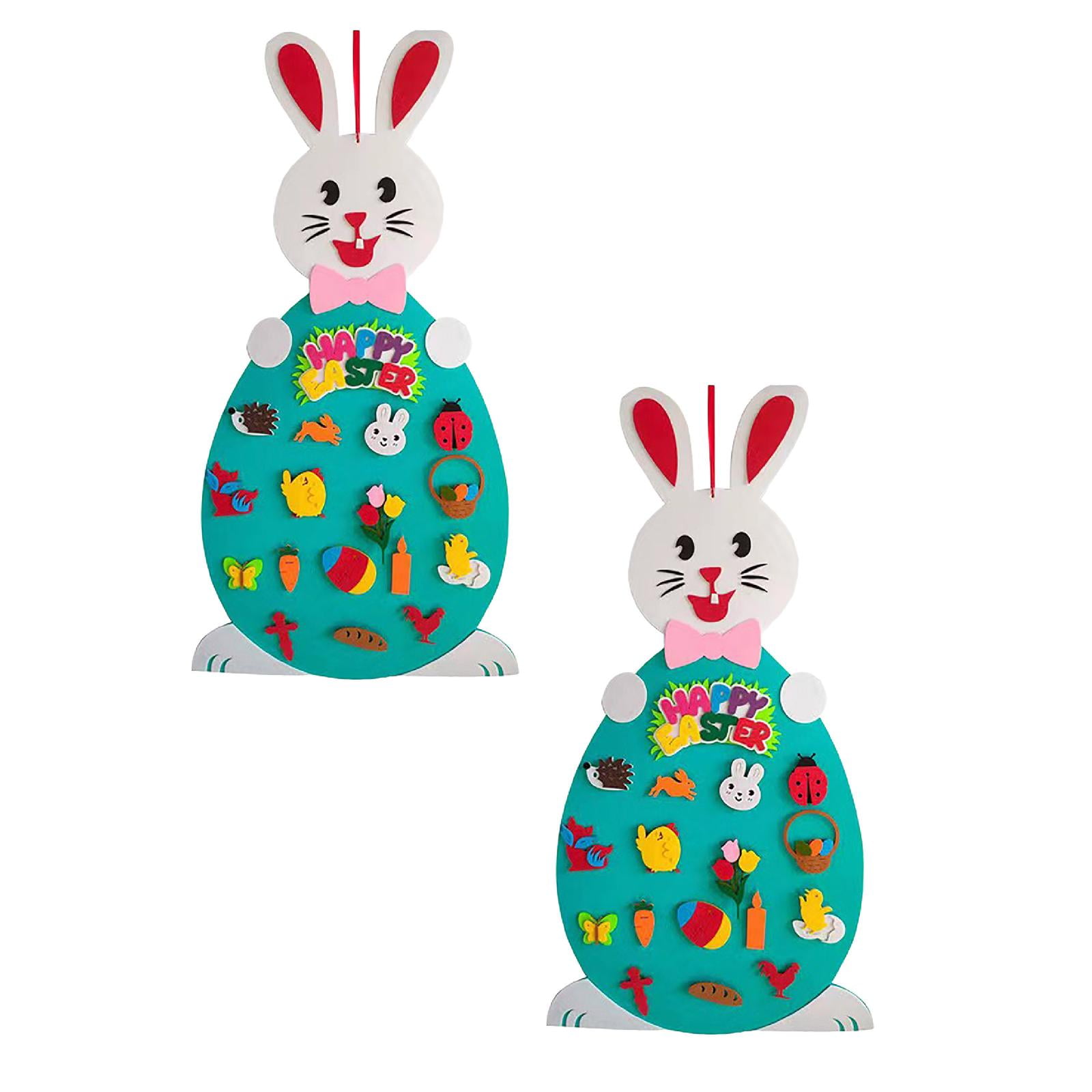 2/1pcs Easter DIY Felt Rabbit Set Bunny Felt Craft Kits With Detachable ...
