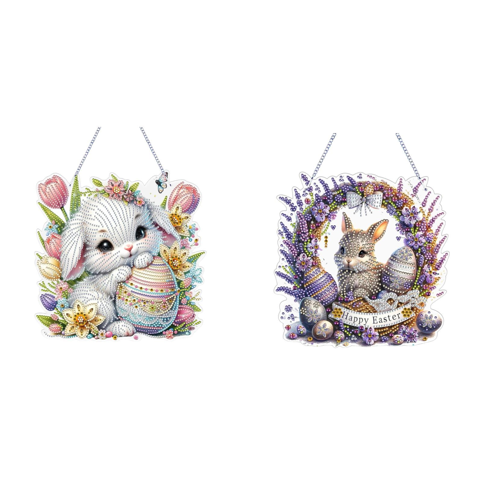 2/1pcs Easter Diamond Painting Pendant Decoration DIY Diamond Painting ...