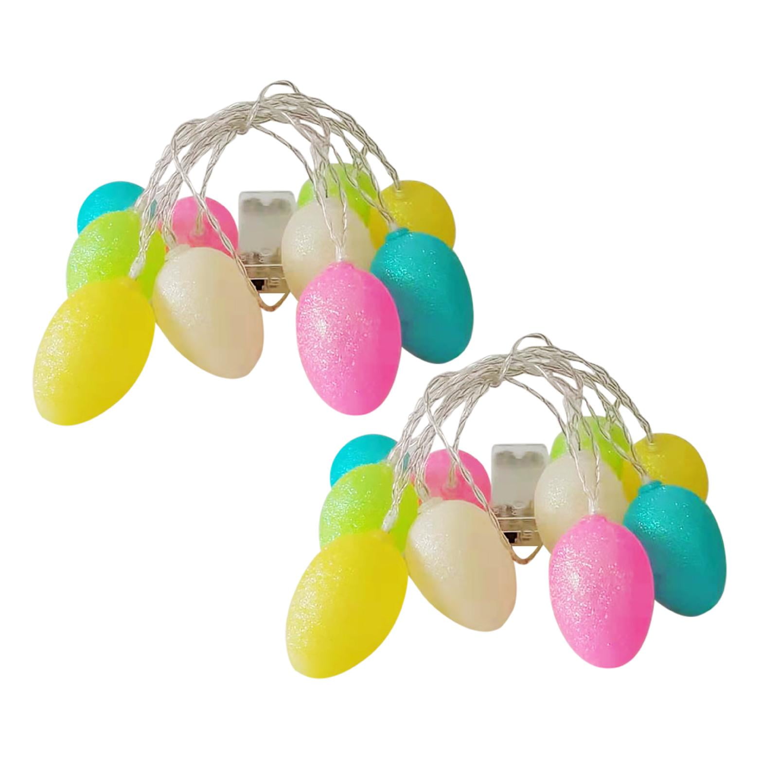 2/1pcs Easter Pastel Egg Lights Easter Egg Ornaments 30/10 LED Egg Decoration Lights Battery ...