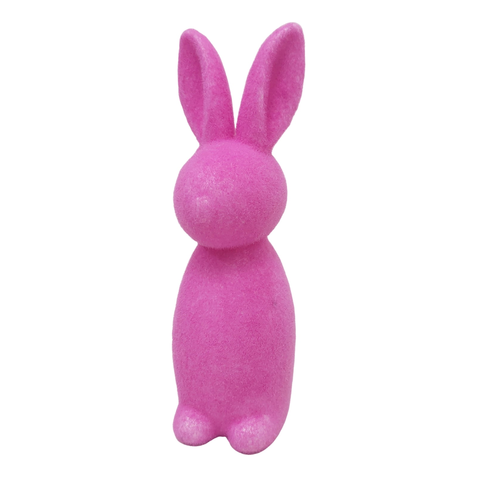 2/1pcs Easter Table Decoration Flocked Bunnies Figurine with Bow Tie ...
