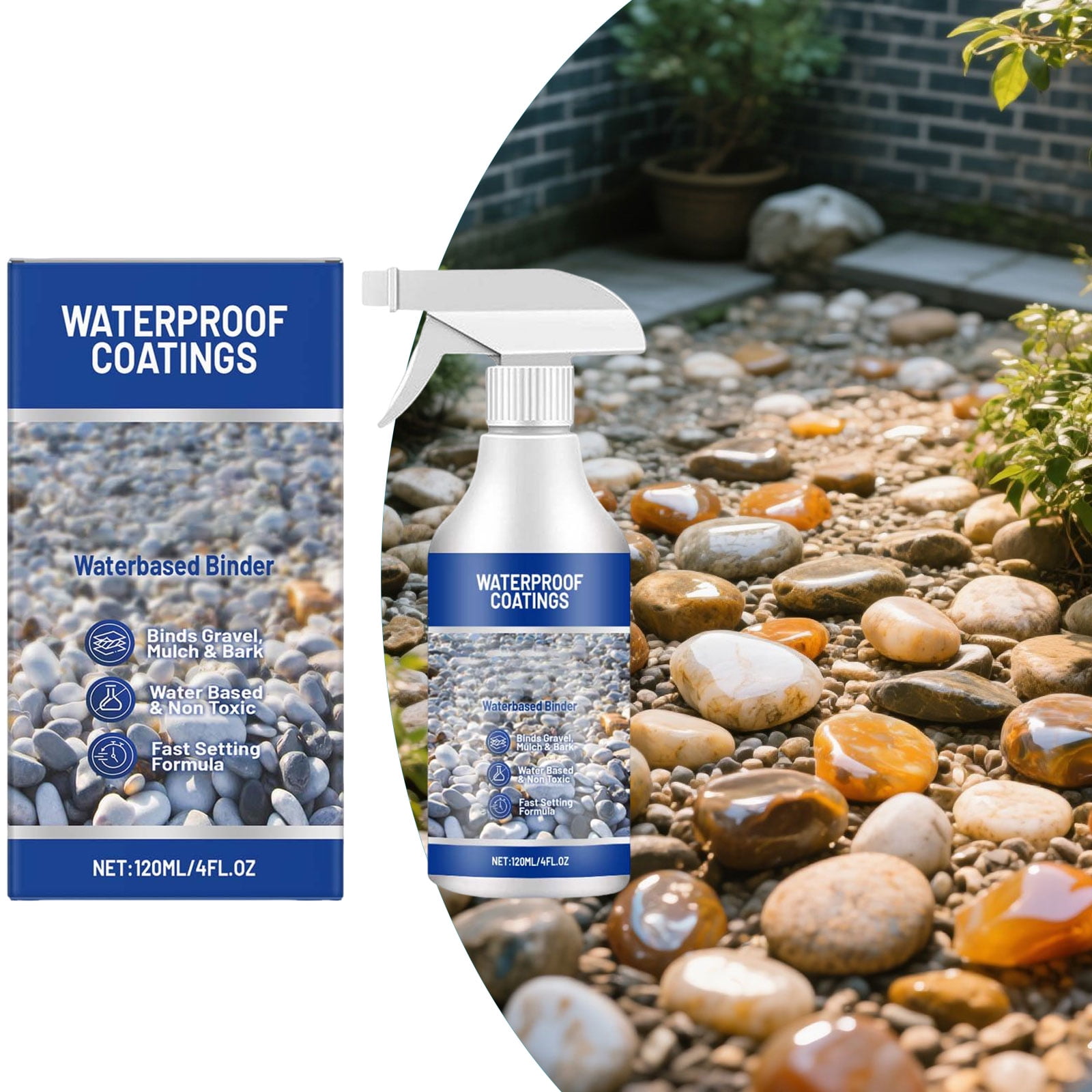 2/1pcs Gravel Binder, Mulch Glue for Rocks, Sealer Adhesive Stabilizer ...