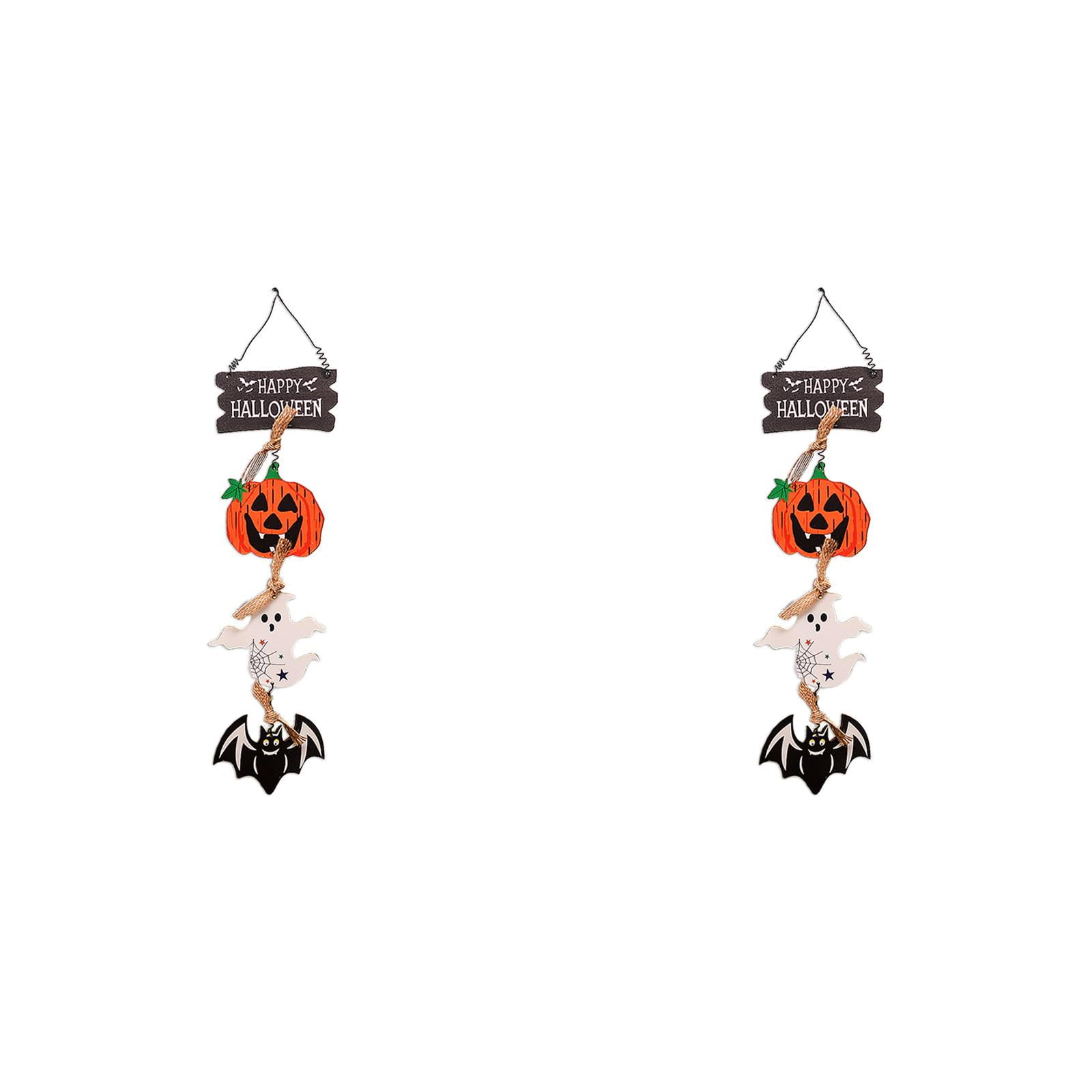 2/1pcs Hallo-ween Door Decorations Happy Hallo-ween Pumpkin Porch Sign ...