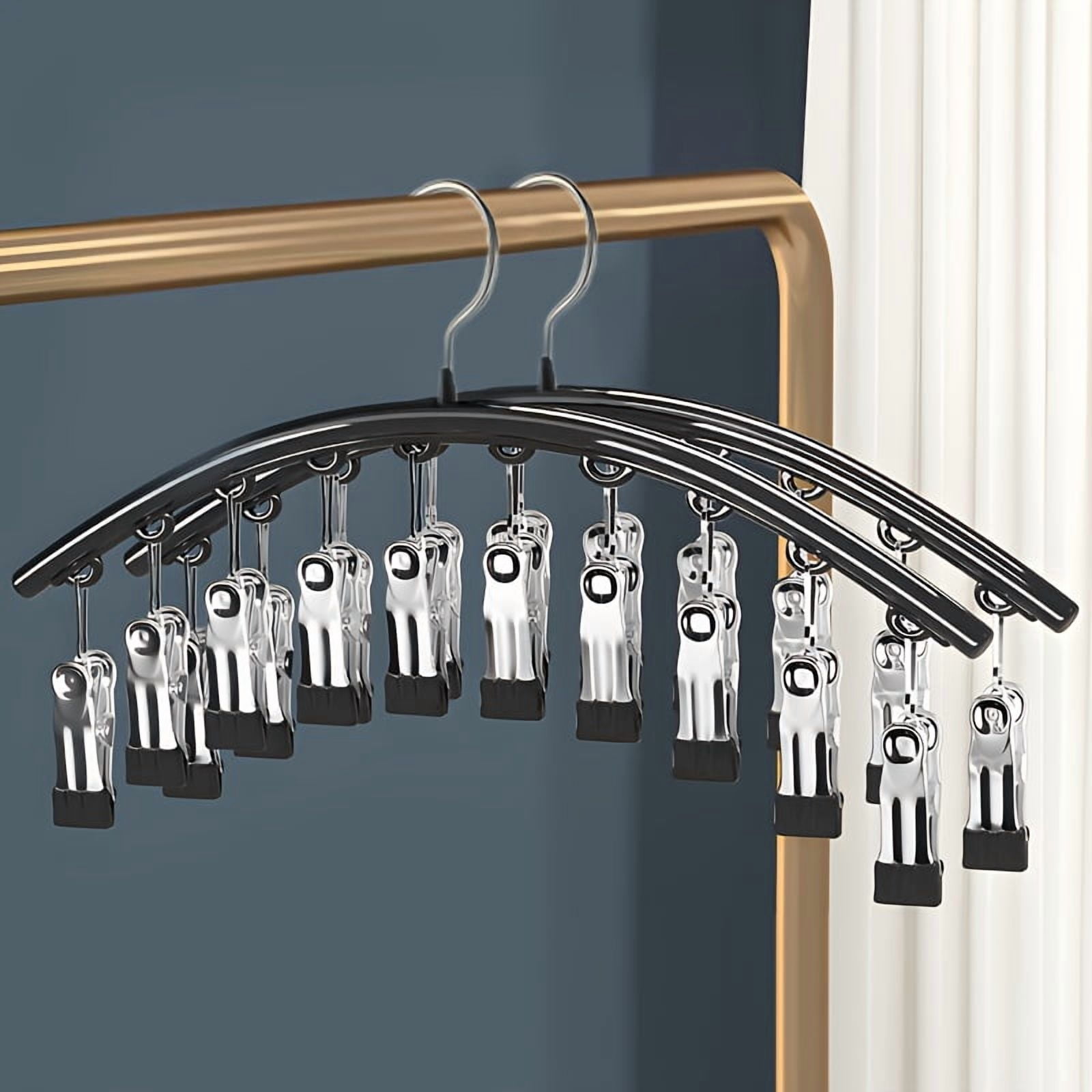 2/1pcs Magic Hangers with 10 Clips, Coated Metal, Non-Slip, Space ...