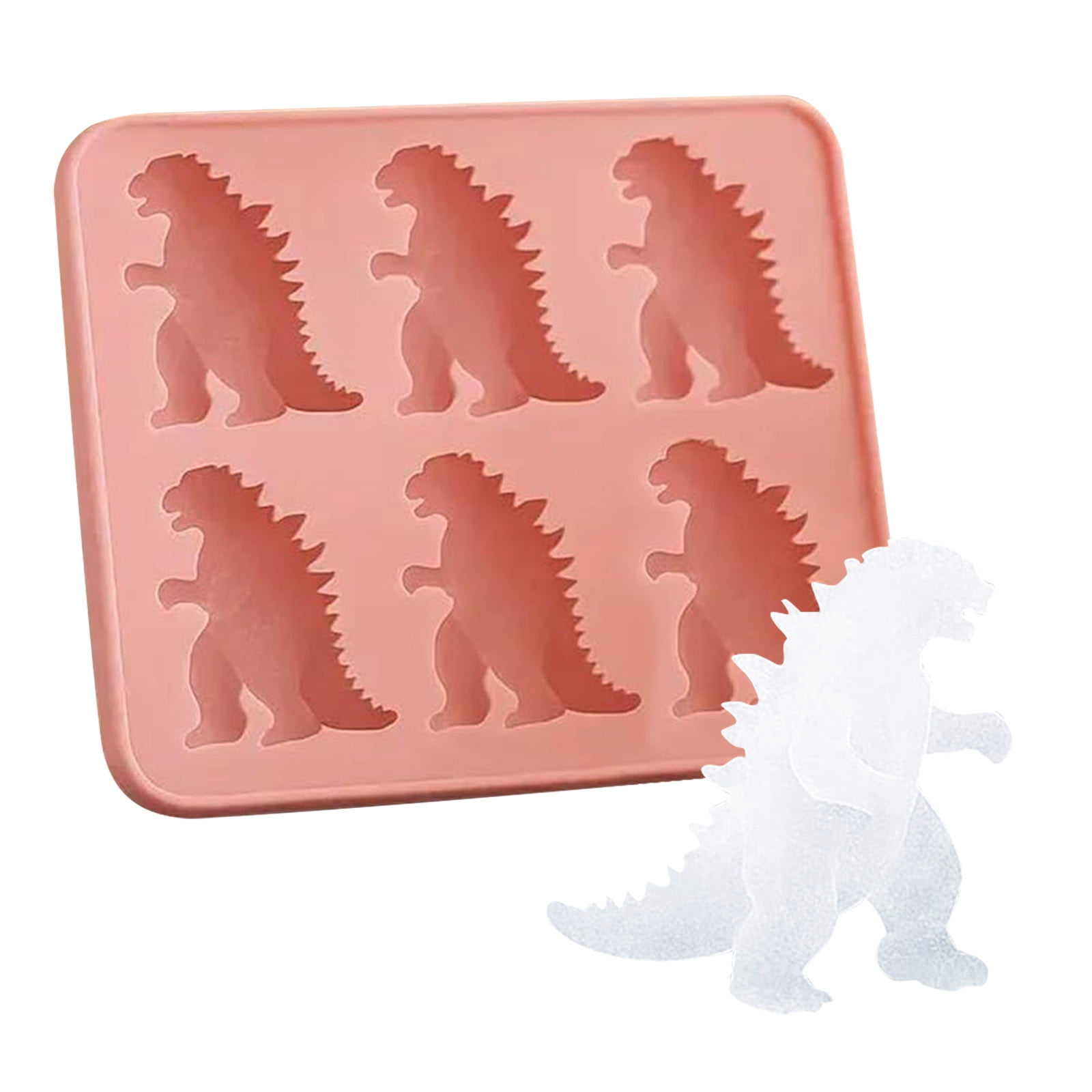 2/1pcs Monster Ice Mold, Dinosaur 6 Cavity Silicone Ice Cube Tray, Food ...
