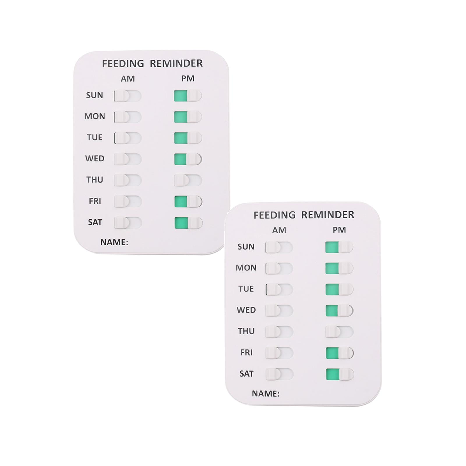 2/1pcs Pet Feeding Reminder Magnetic Reminder Sticker AM/PM Daily ...