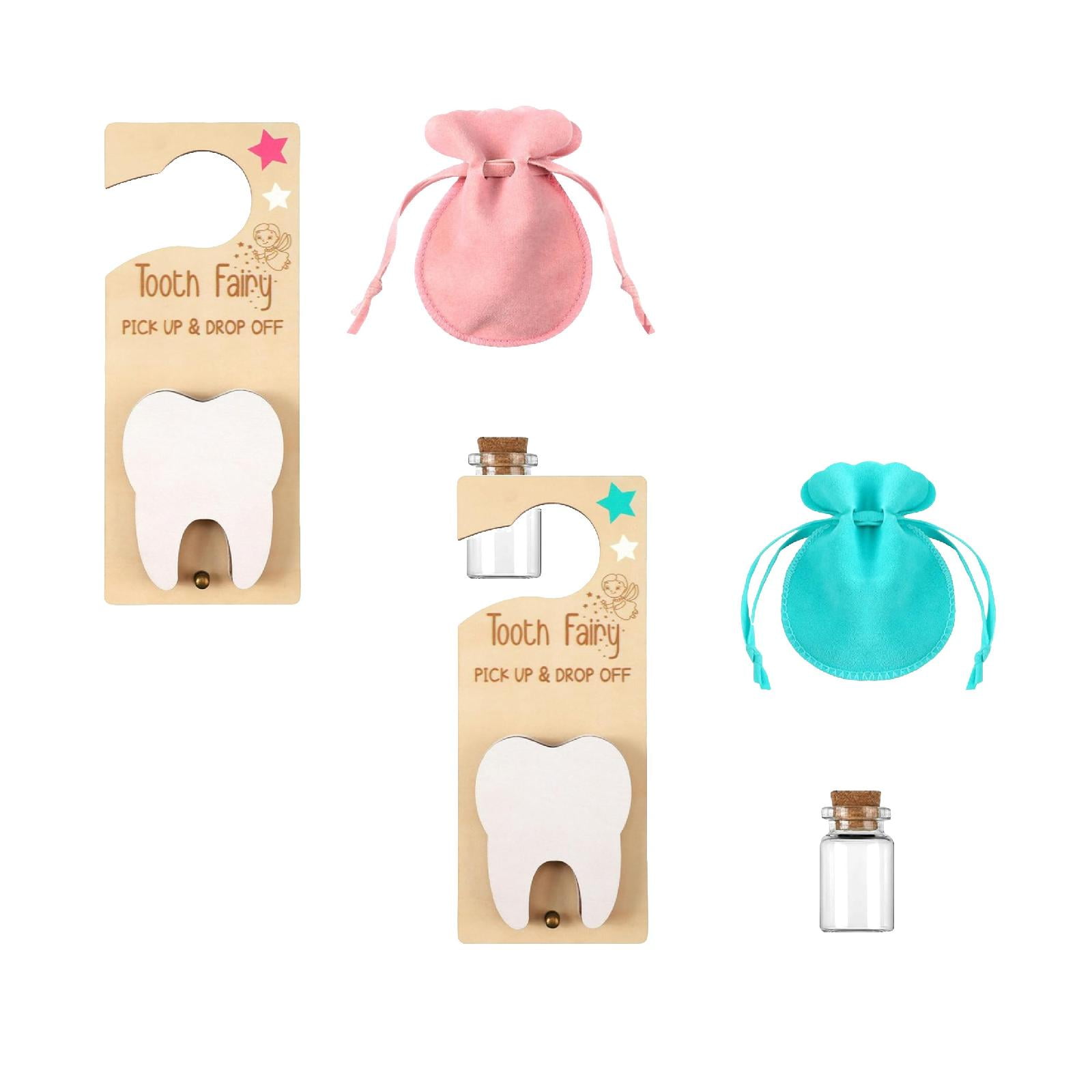 2/1pcs Tooth Fairy Door Hanger Kit Tooth Fairy Holder Bag With Money ...