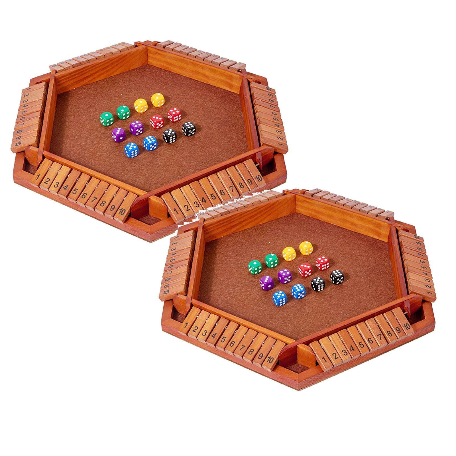 2/1pcs Upgraded 1-6 Players Shut The Box Dice Game Colorful 6 Side ...