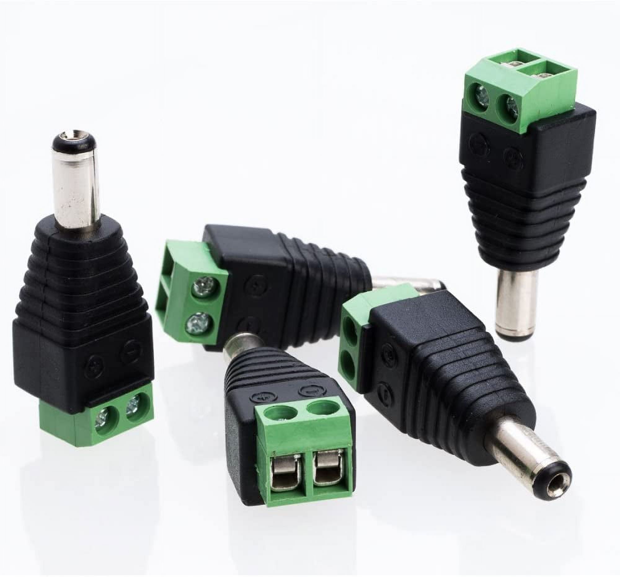 2.1x5.5MM DC Power Jack Plug Adapter Barrel Connector for CCTV Security ...