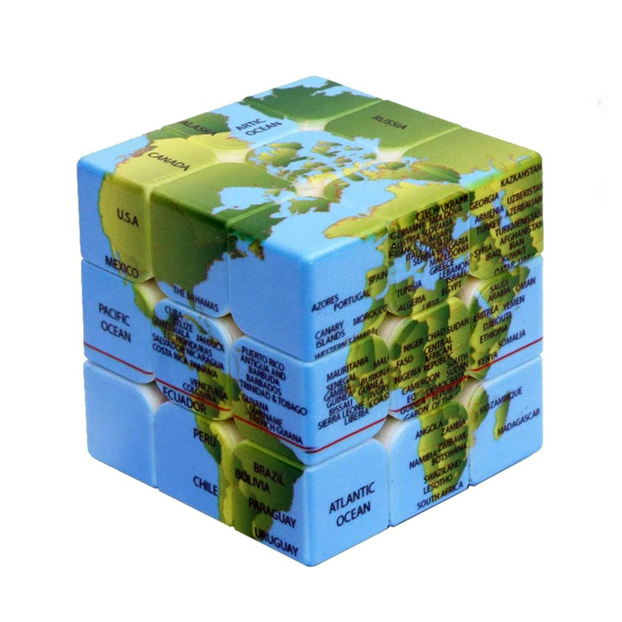 2.2*2.2*2.2 World Map Magic Speed Cube Tactile Cube Puzzle Relief ...