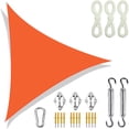 2×2×2M Triangle Shade Sail Canopy with Hardware Kit Oxford Cloth Sun ...