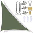 2×2×2M Triangle Shade Sail Canopy with Hardware Kit Oxford Cloth Sun ...