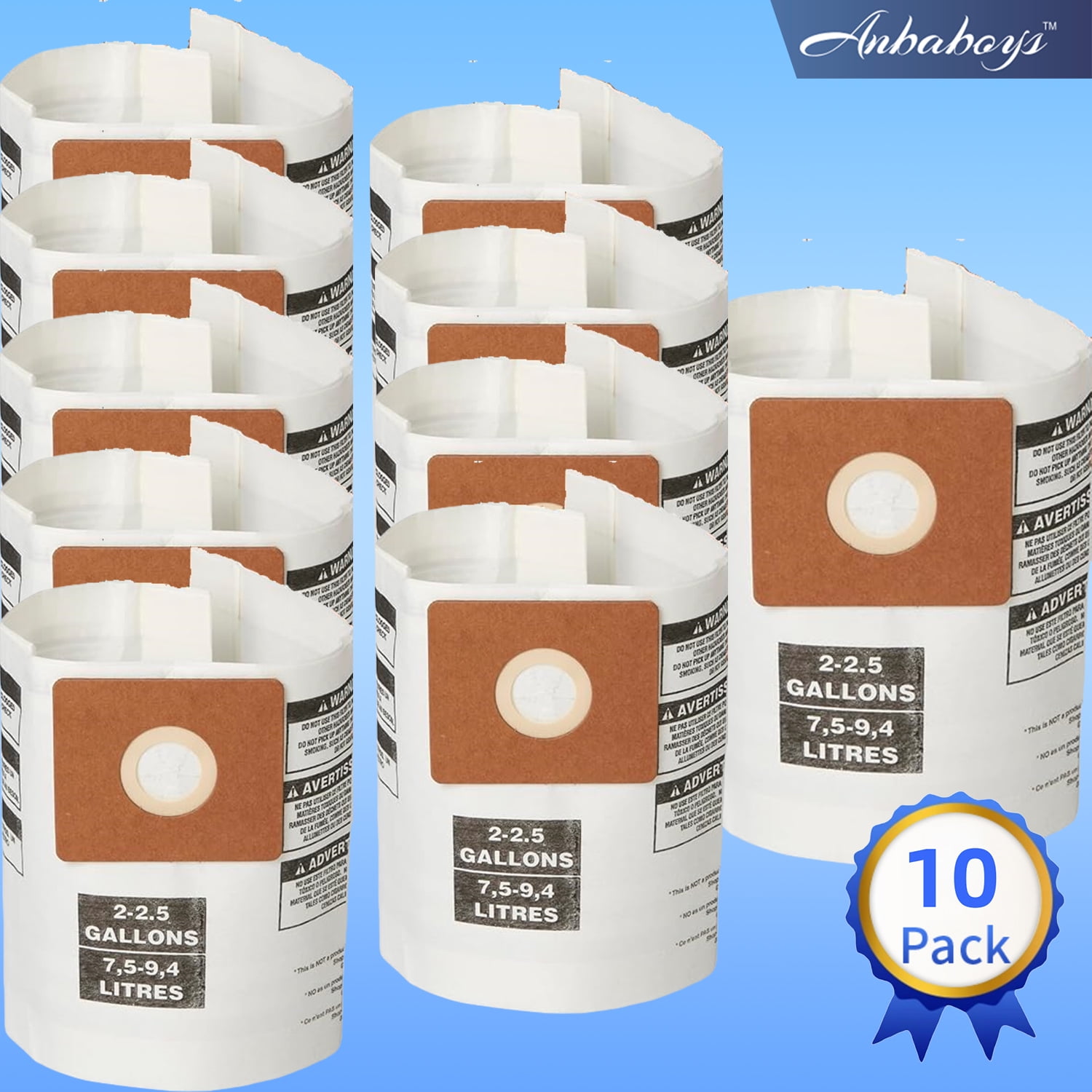 2- 2.5 Gallon Collection Bags, 3-Pack, 90668, Type B,Compatible with ...