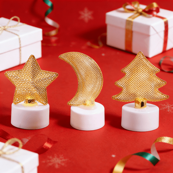 2 "× 2.6" LED Candle Lamp Ornament, Cute Desktop Night Light Status ...