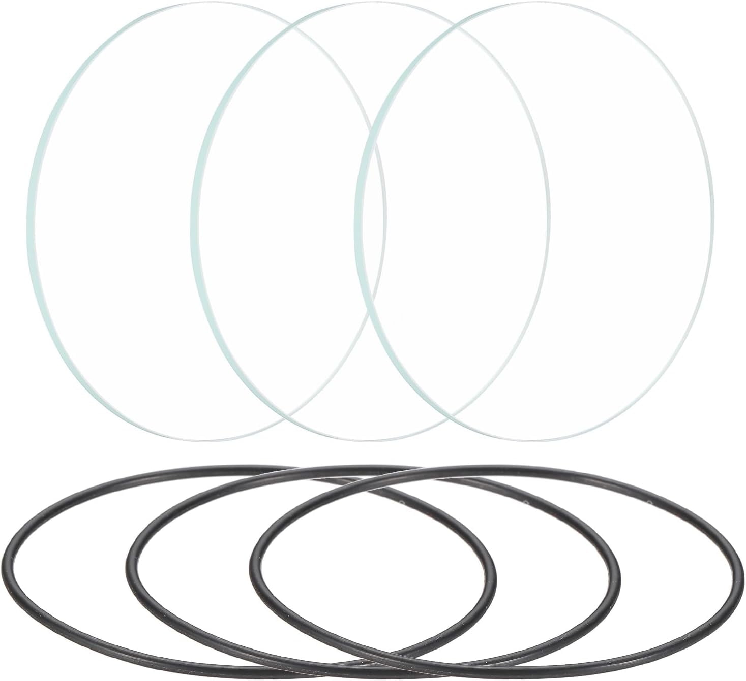 2.2" Dia LED Lens, 3 Set Polished Edge Flashlight Replacement Parts ...