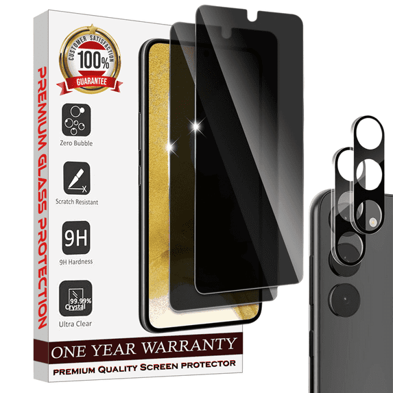2 + 2 Entronix Duo Pack for Galaxy S25, 2 Privacy Screen Protector 2 ...