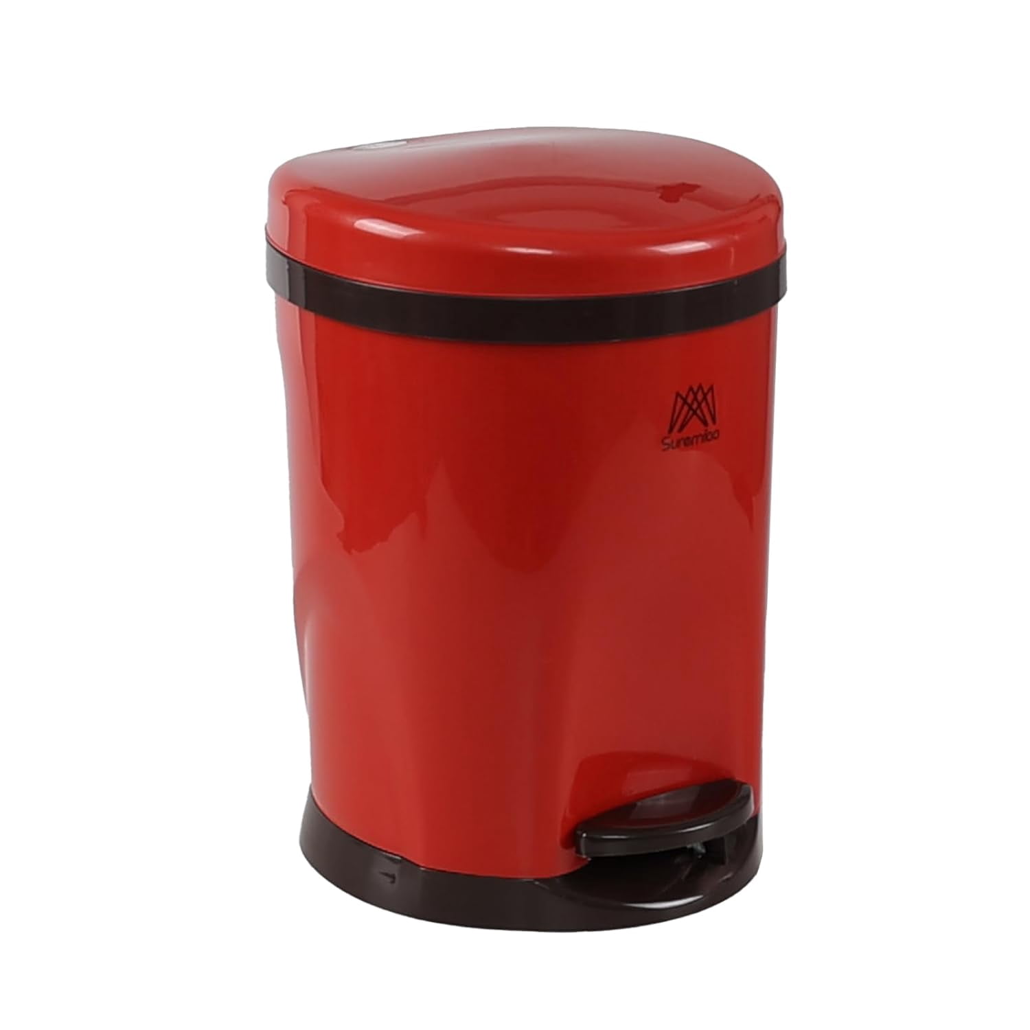 2.2 Gallon Round Plastic Garbage Bin with Foot Pedal, Bathroom Trash ...