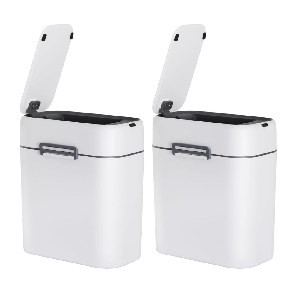 2.2 Gallon Trash Can with Lid, Bathroom Small Trash Can Touchless ...