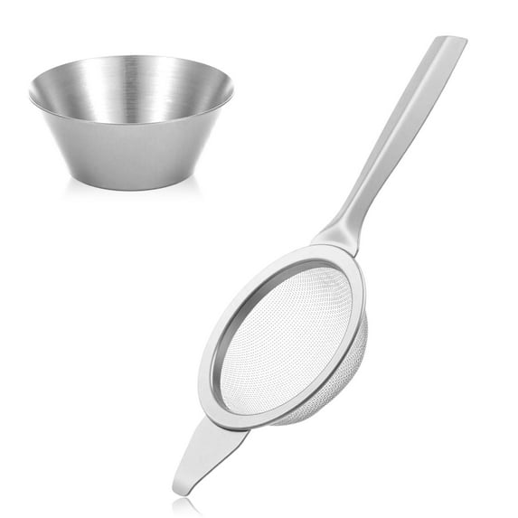 2.2"Gold Matcha 2PCs Sifter Strainer, 30 Fine Mesh Mini Strainer for ...