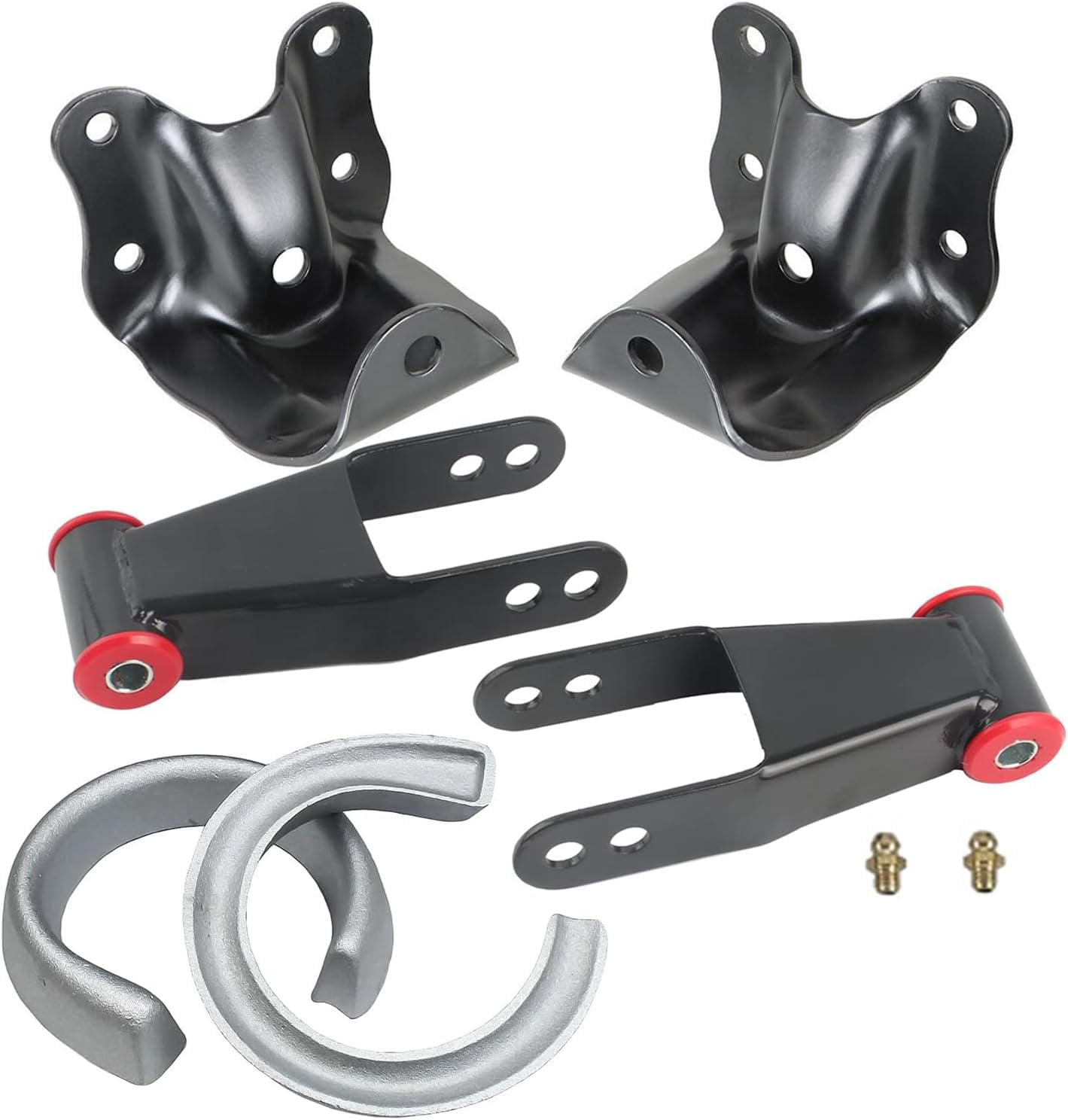 2"-2" Lift Kit Adjustable Leveling Raise Shackles Coil Spacers and ...