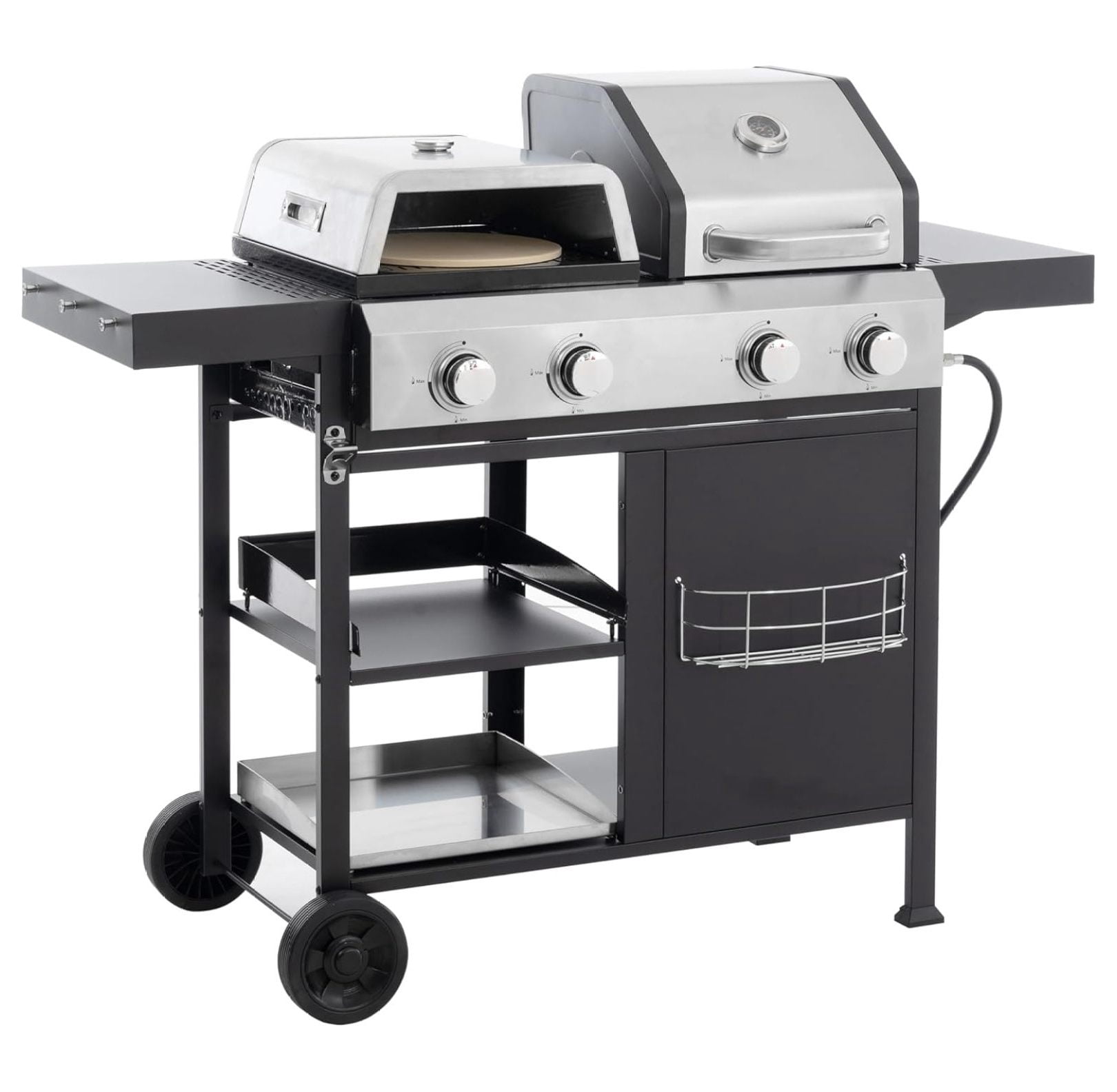 2+2 Multi-function Burner Gas Grill and Griddle Combo with Cover for ...