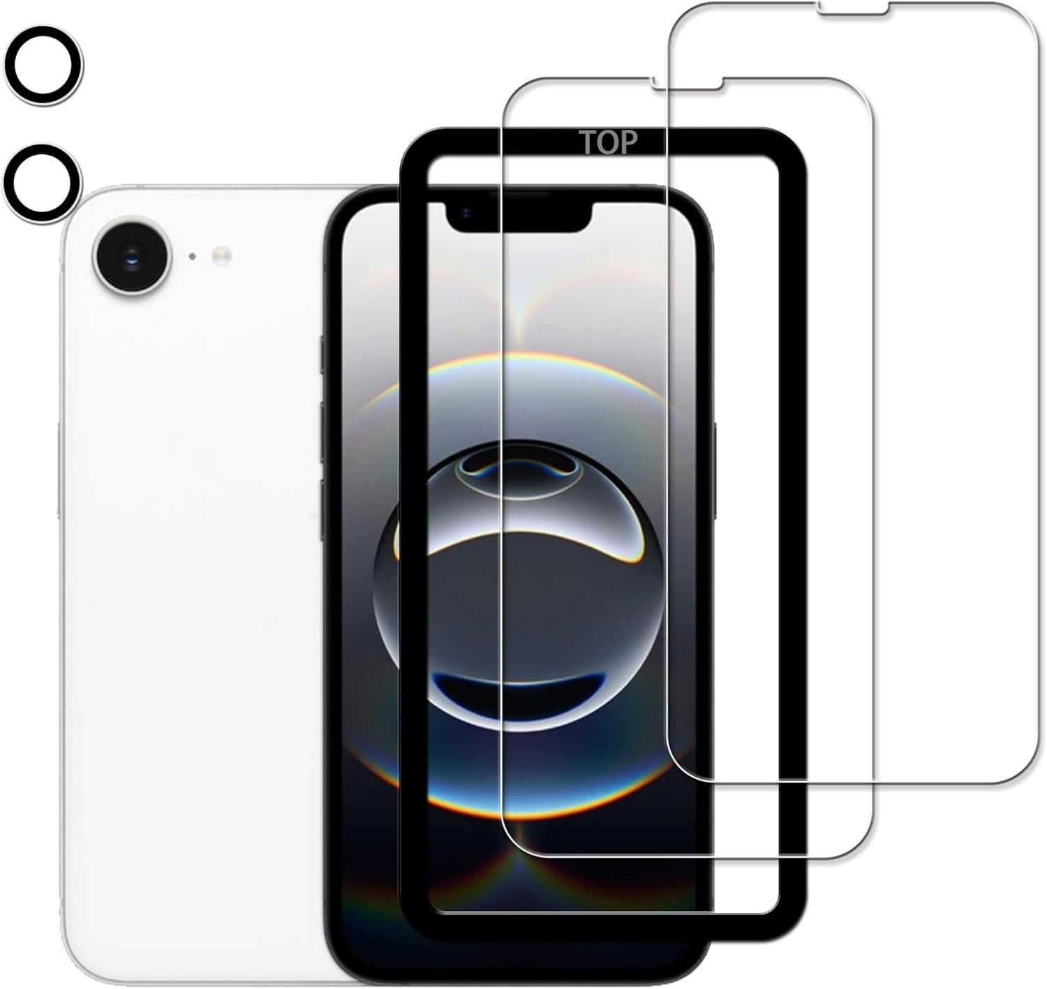 2+2 Pack Alignment Frame Designed Tempered Glass Film For iPhone 16e ...