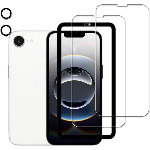 2+2 Pack Alignment Frame Designed Tempered Glass Film For iPhone 17e ...