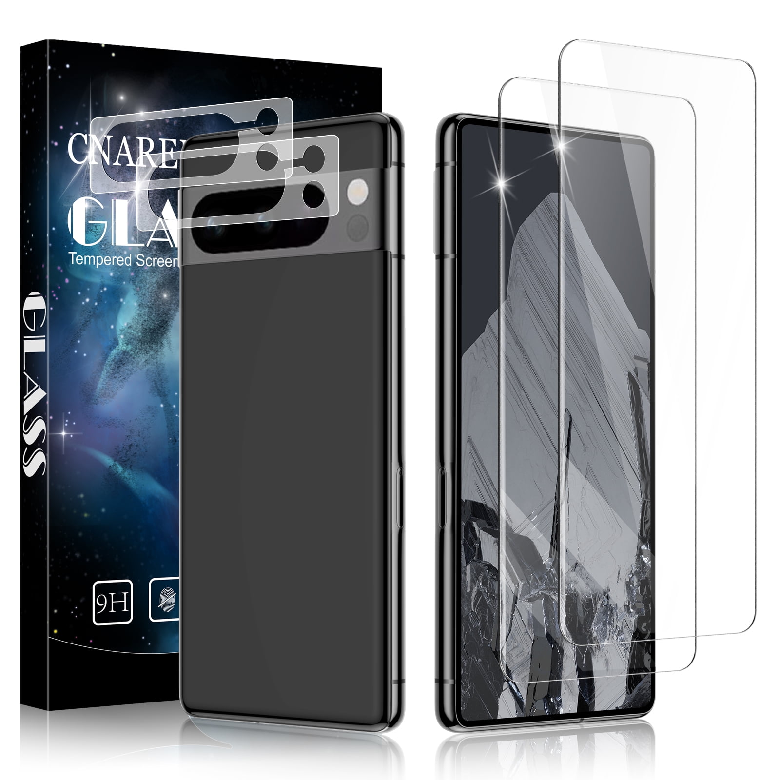 [2+2 Pack] Cnarery for Google Pixel 8 Pro Screen Protector, 9H Tempered ...