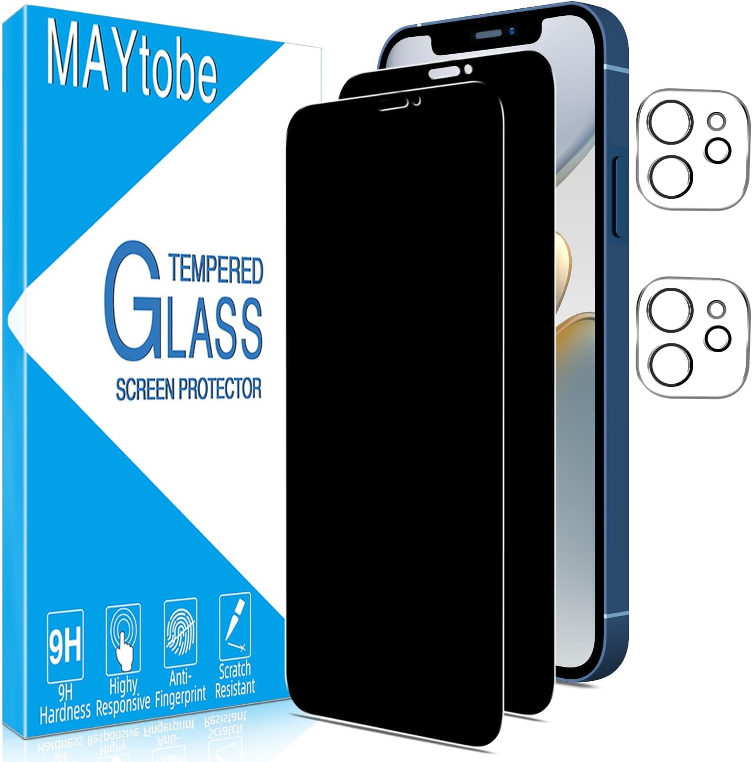 2+2 Pack Designed for iPhone 12 Mini Privacy Screen Protector, Privacy ...