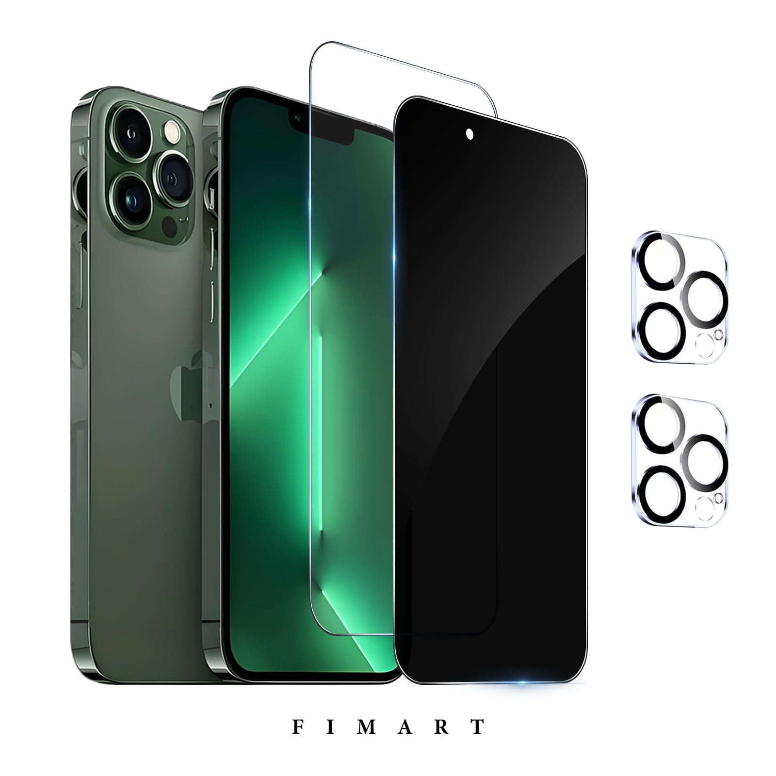 [2+2 Pack]FIMART Compatible with iPhone 13 Pro Max HD Clear + Privacy ...