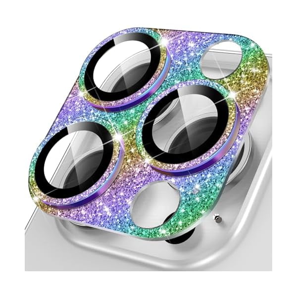 for iPhone 16 Pro/iPhone 16 Pro Max Camera Lens Protector, [New Glitter ...