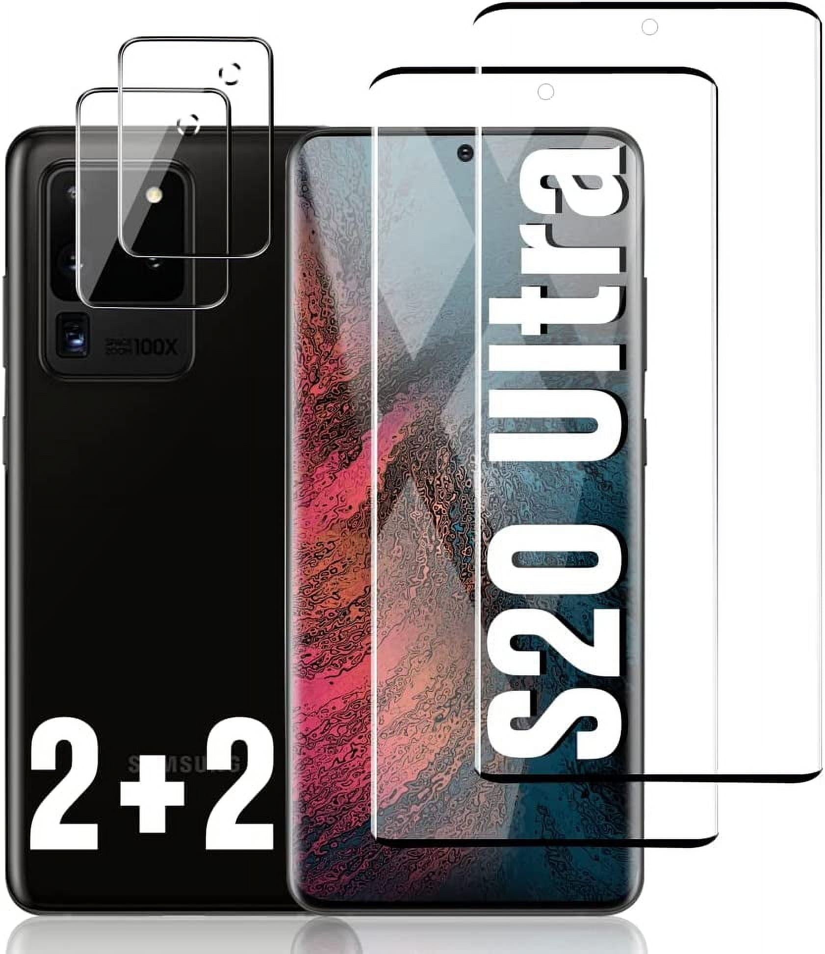 Galaxy S20 Ultra 5G Protector [2+2 Pack], 9H Tempered Glass, Scratch ...