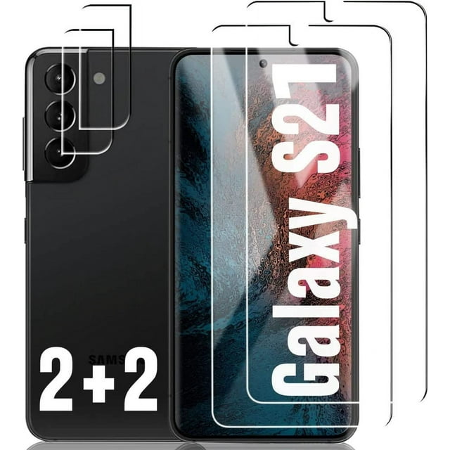 Samsung Galaxy S21 Tempered Glass Screen & Camera Protectors [2+2 Pack ...