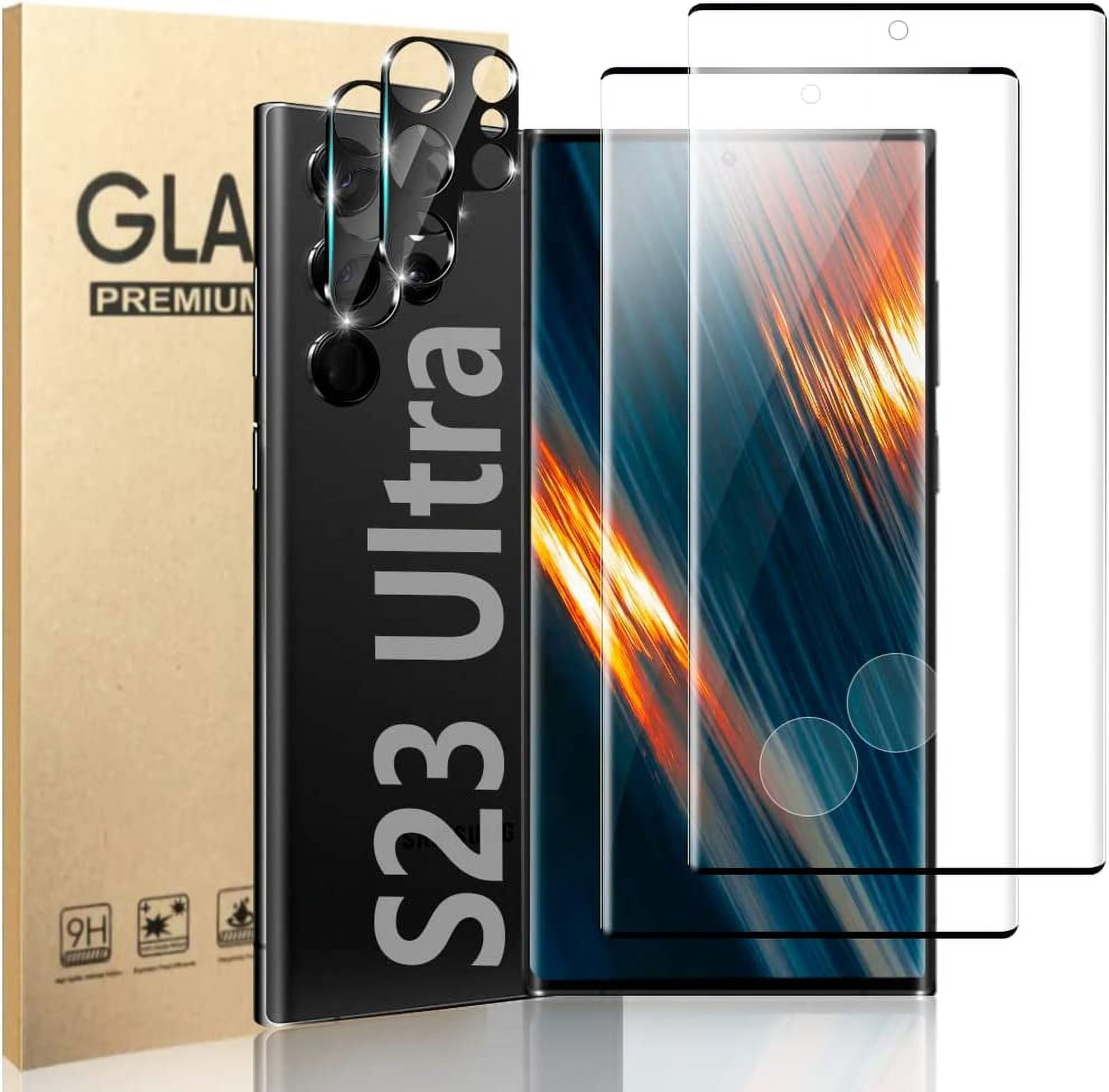 [2+2 Pack] Galaxy S23 Ultra Screen Camera Protector 9H Tempered Glass ...