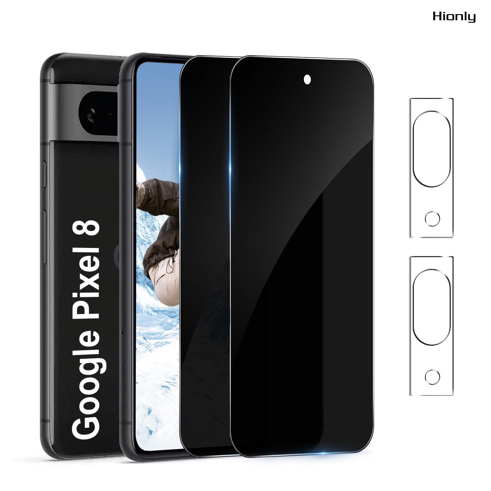 [2+2 Pack] Hionly for Google Pixel 8 Privacy Screen Protector with ...