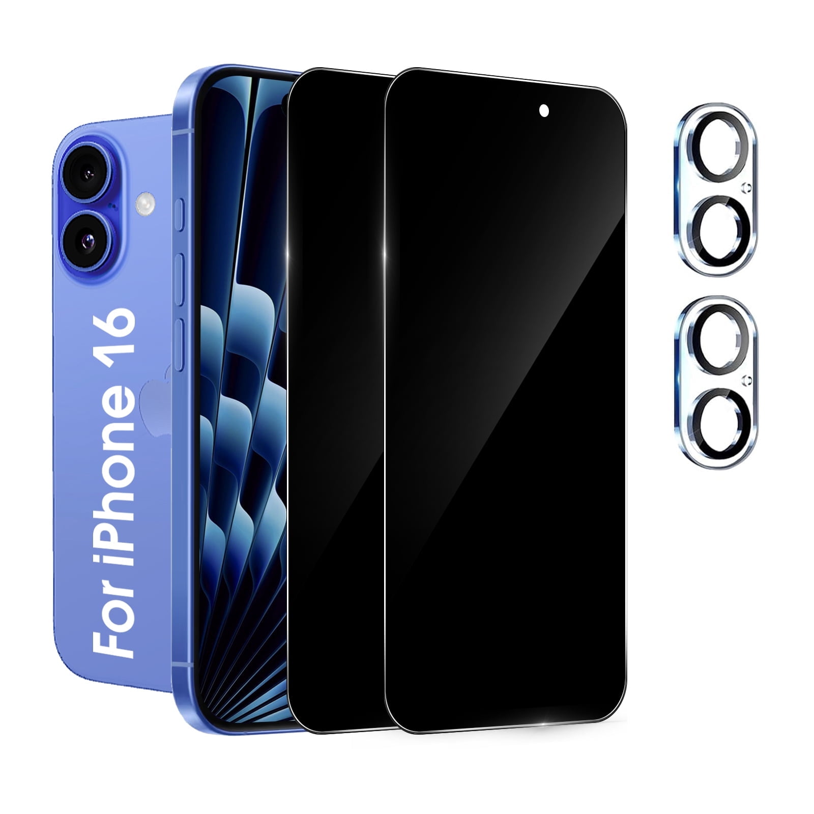 [2+2 Pack] We Life Compatible with iPhone 16 Privacy Screen Protector ...