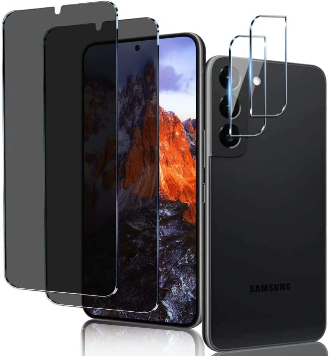 Samsung Galaxy S21 5g Privacy Screen & Camera Lens, 9H Tempered Glass ...