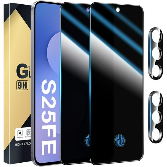 2+2 Pack Privacy Screen Protector Compatible with Galaxy S25 FE 5G - 2 ...