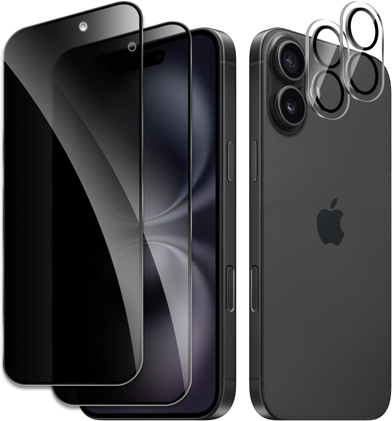 (2+2 Pack) Privacy Screen Protector Compatible with iPhone 17 ...