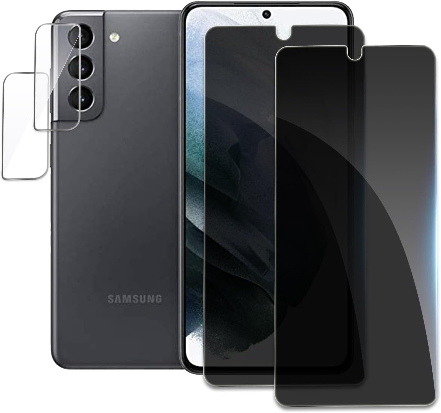 [2+2 Pack] Privacy Screen Protector for Samsung Galaxy S21 Plus, Anti ...