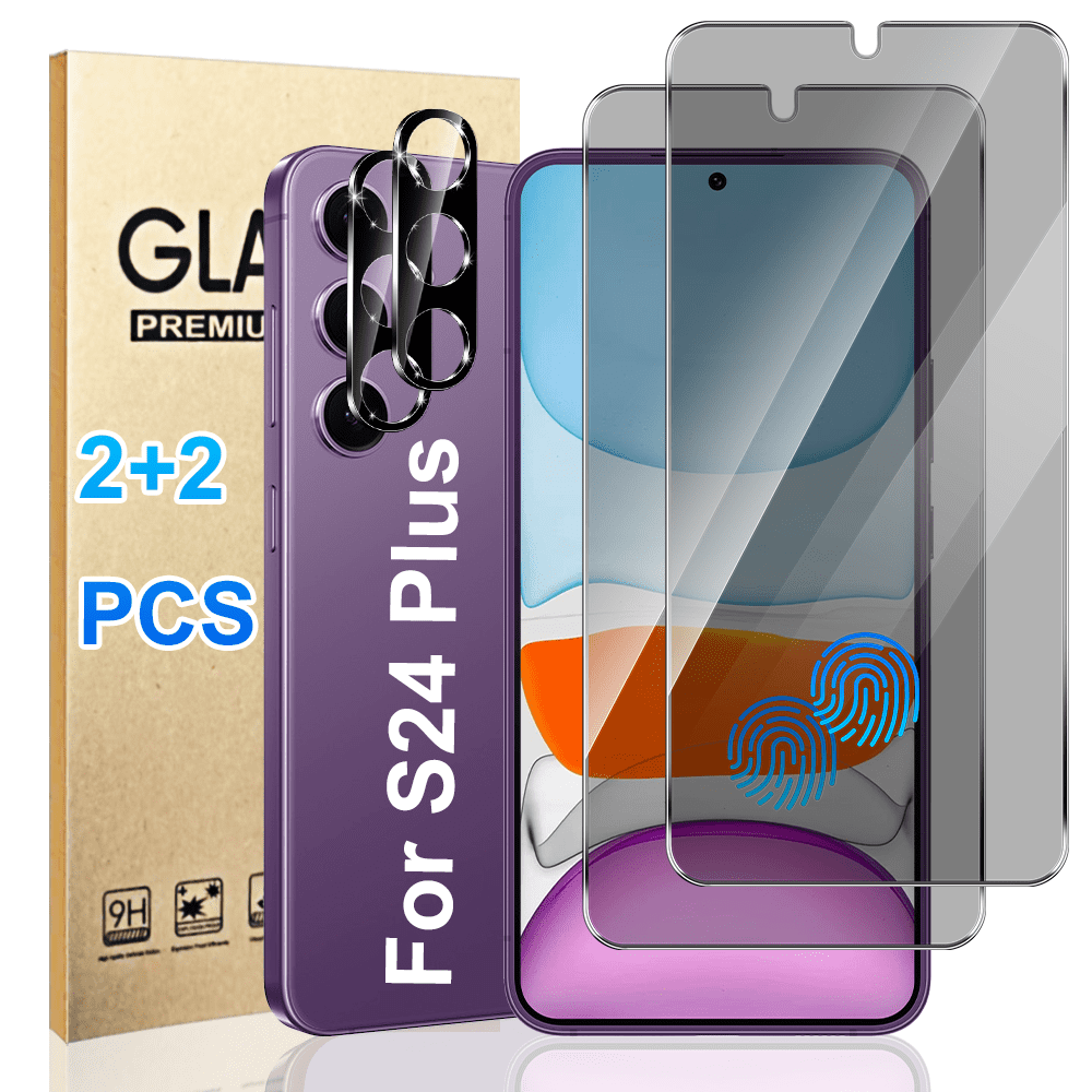 2+2 Pack Privacy Screen Protector For Samsung Galaxy S24 Ultra 5G 6.8 ...