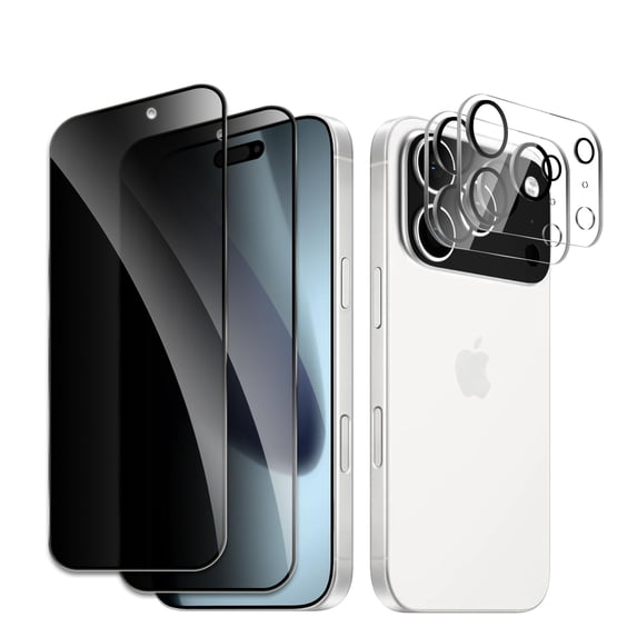[2+2 Pack] Privacy Screen Protector for iPhone 17 Pro, Anti-Spy ...